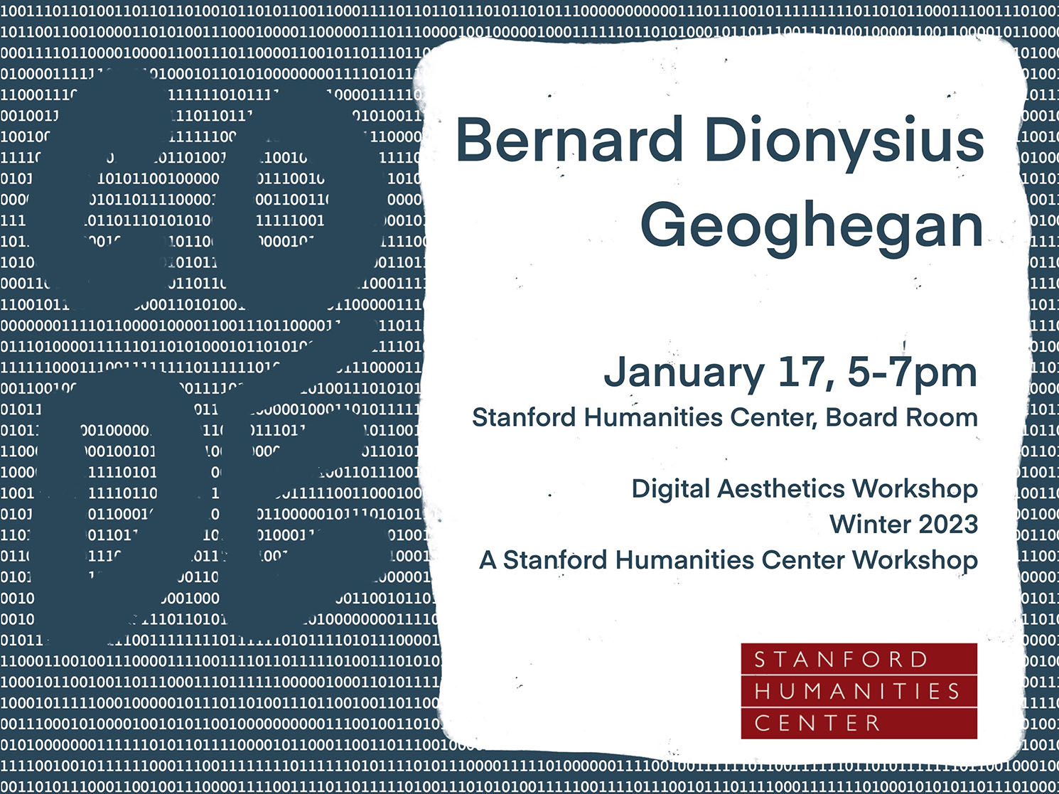 “Code” — Bernard Dionysius Geoghegan at Digital Aesthetics Workshop ...